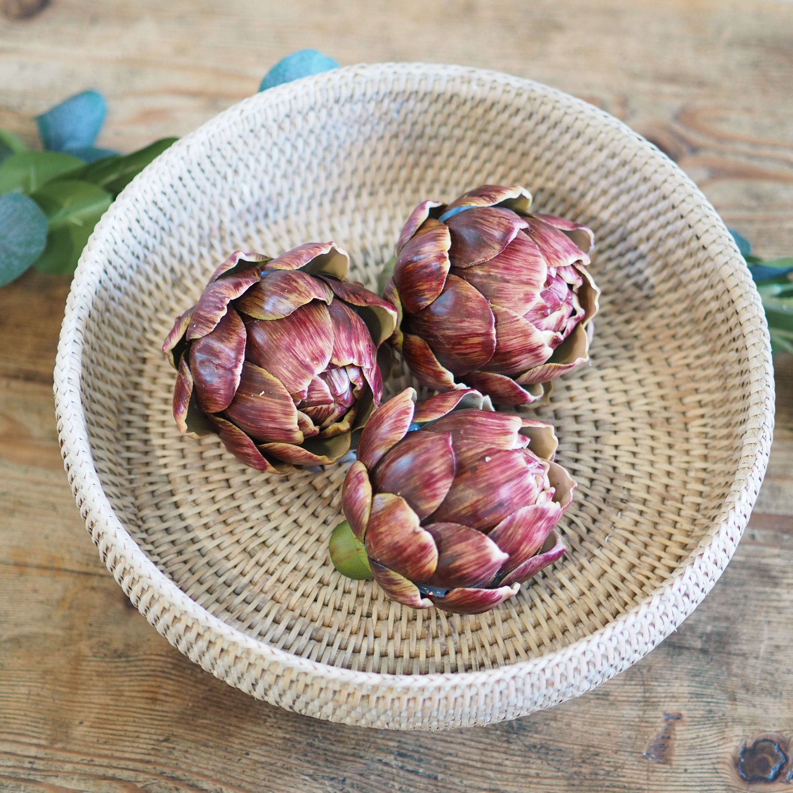 Whitewash Rattan Display Bowl – Dot and Blush