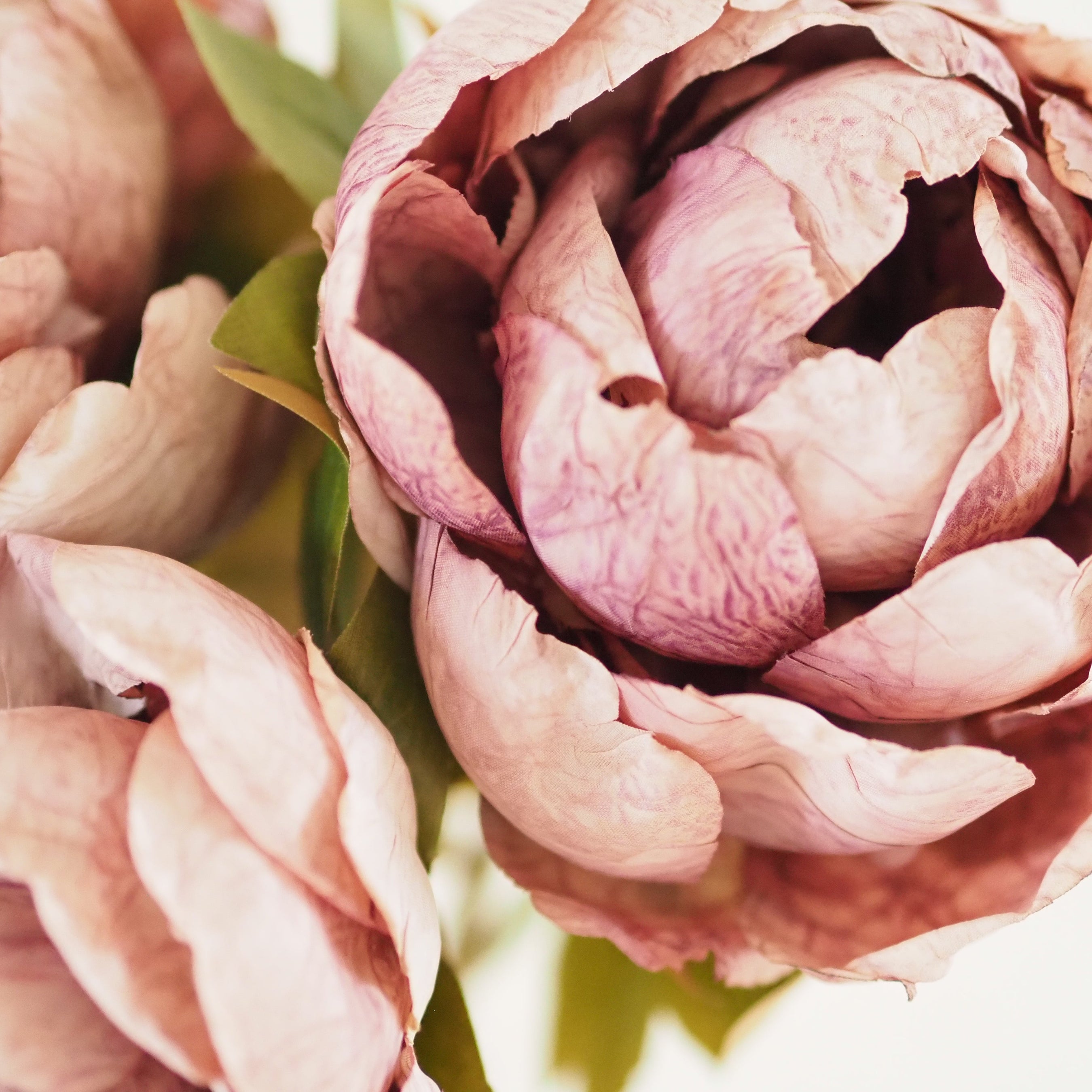 Closed Peony & Hydrangea Faux Flower Bouquet – Dot and Blush