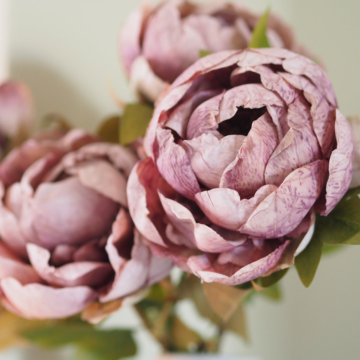 Closed Peony & Hydrangea Faux Flower Bouquet – Dot and Blush